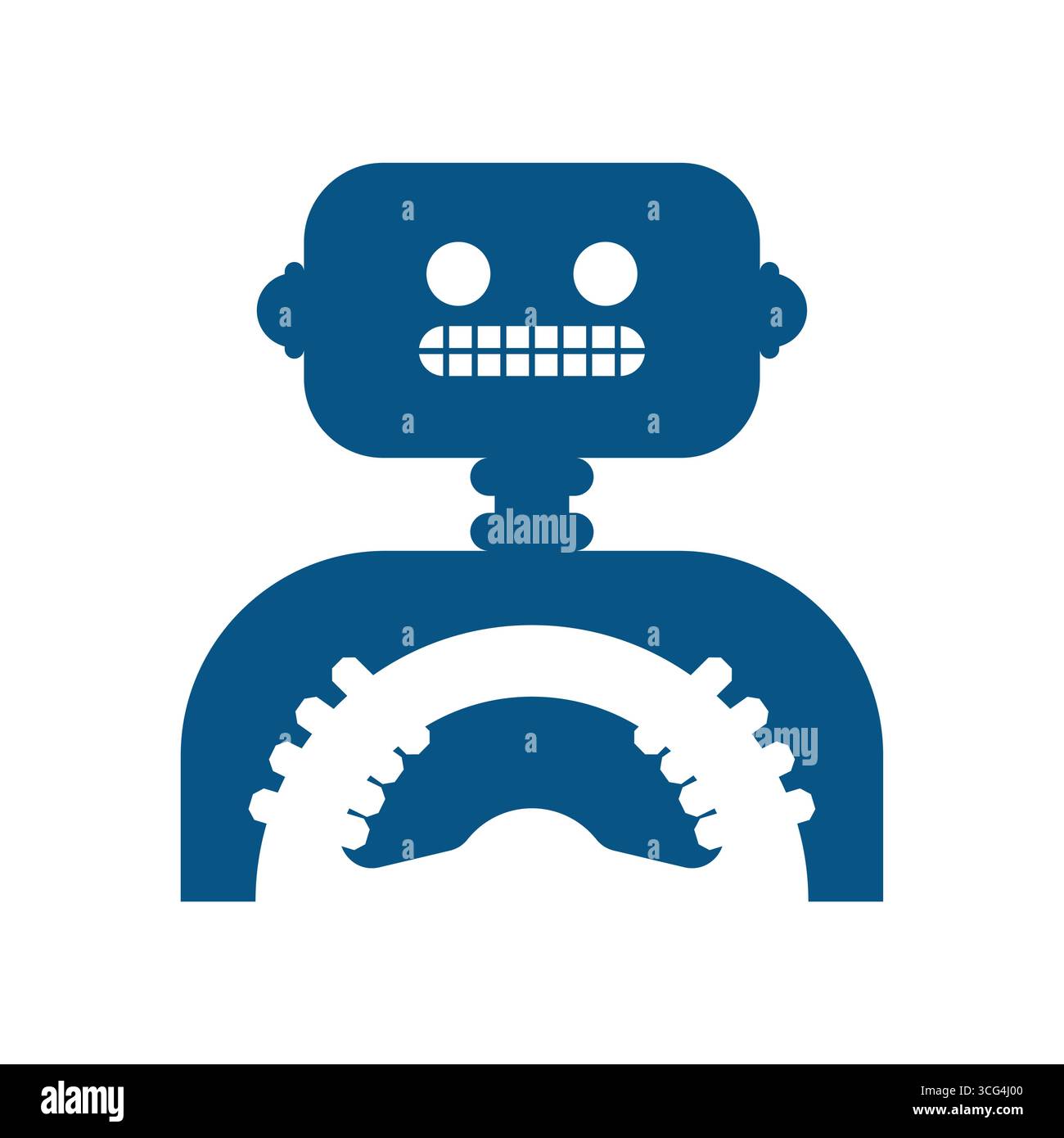 logo of robot taxi driver. Illustration represents autonomous taxi ...