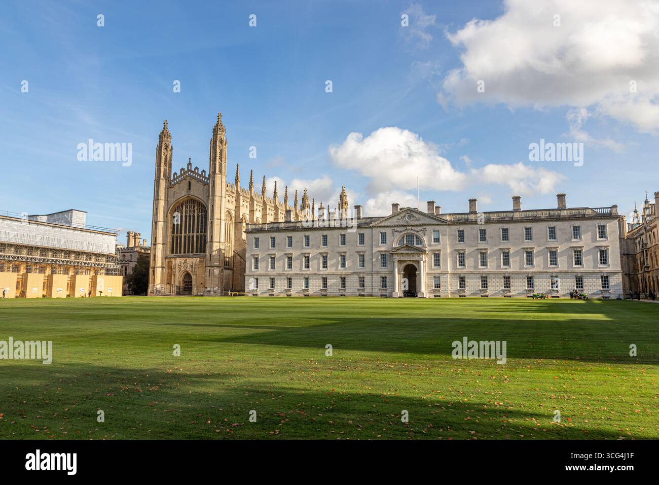 Cambridge, England. Western facade of King's College Chapel, built 1446-1515 in late Gothic ...