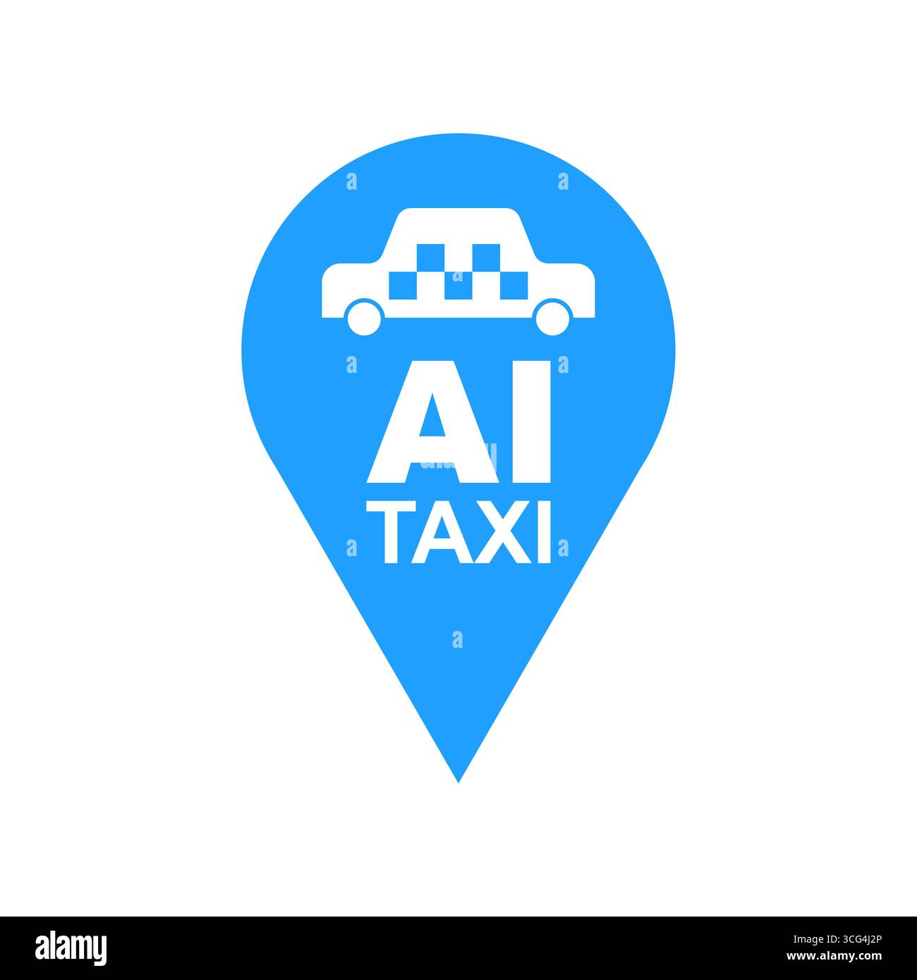 AI Taxi with modern design. Illustration symbolizing autonomous ...