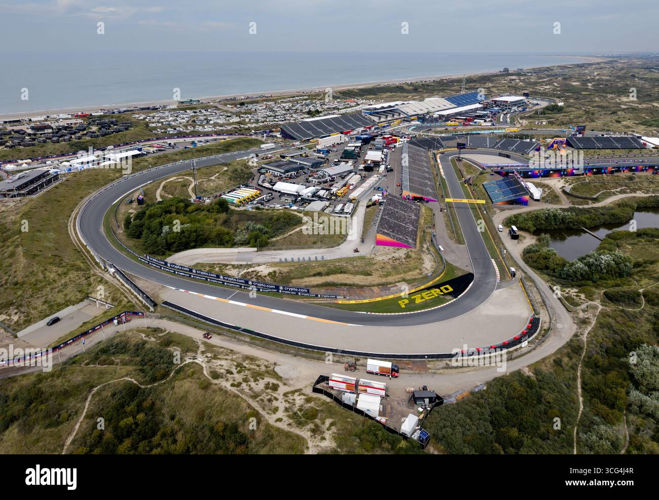 ZANDVOORT - A drone photo of Circuit Zandvoort in the run-up to the ...
