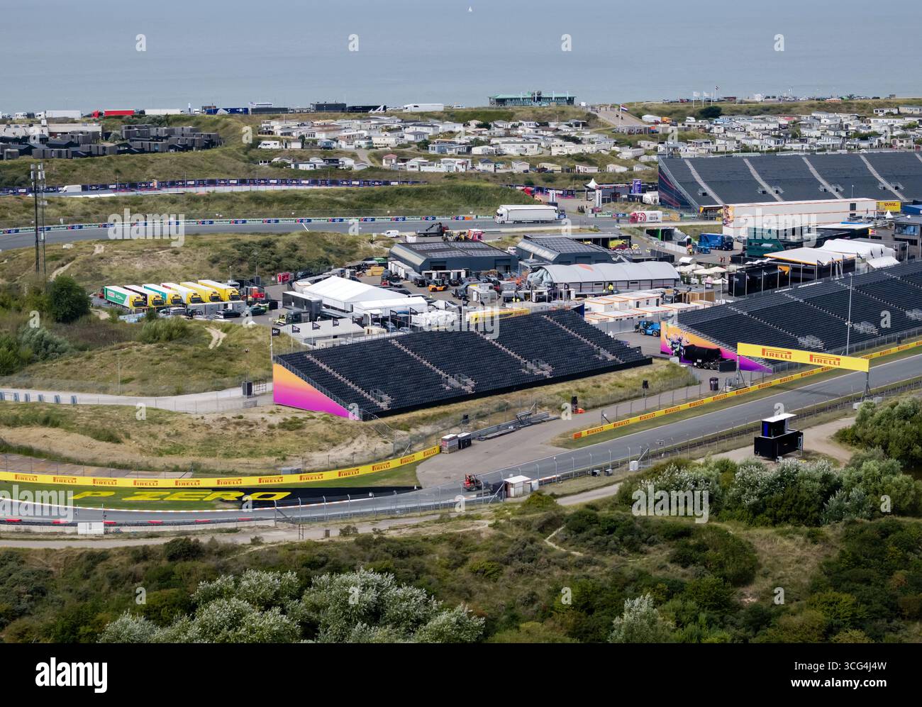 ZANDVOORT - A drone photo of Circuit Zandvoort in the run-up to the ...