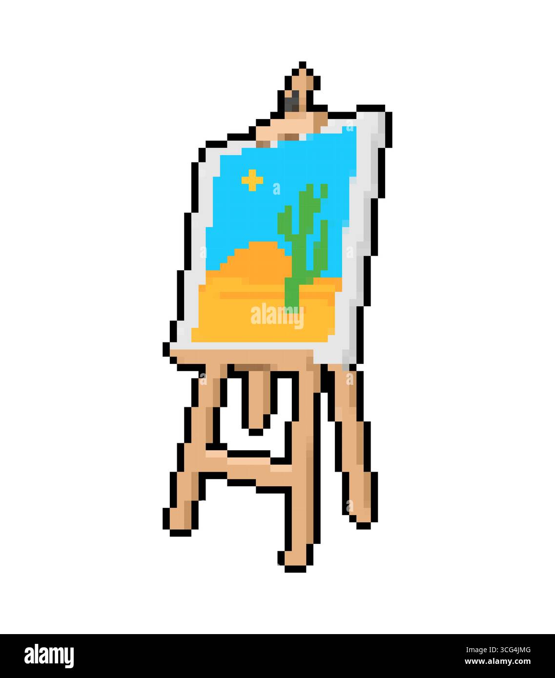 Pixel desert landscape sand Stock Vector Images - Alamy