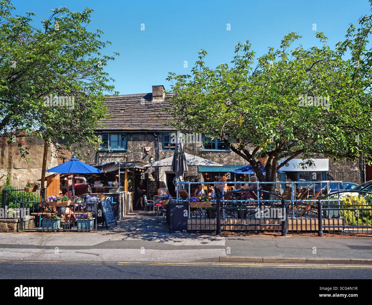 UK, West Yorkshire, Wakefield, Horbury, ØL Cafe and Bar Stock Photo - Alamy