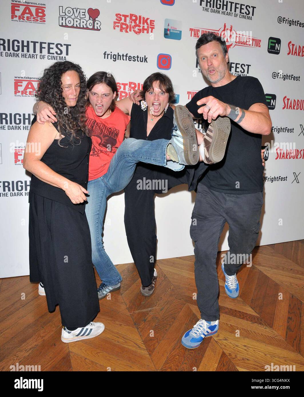 London, UK. 25th Aug, 2025. Toby Poser, Zelda Adams, Lulu Adams and ...