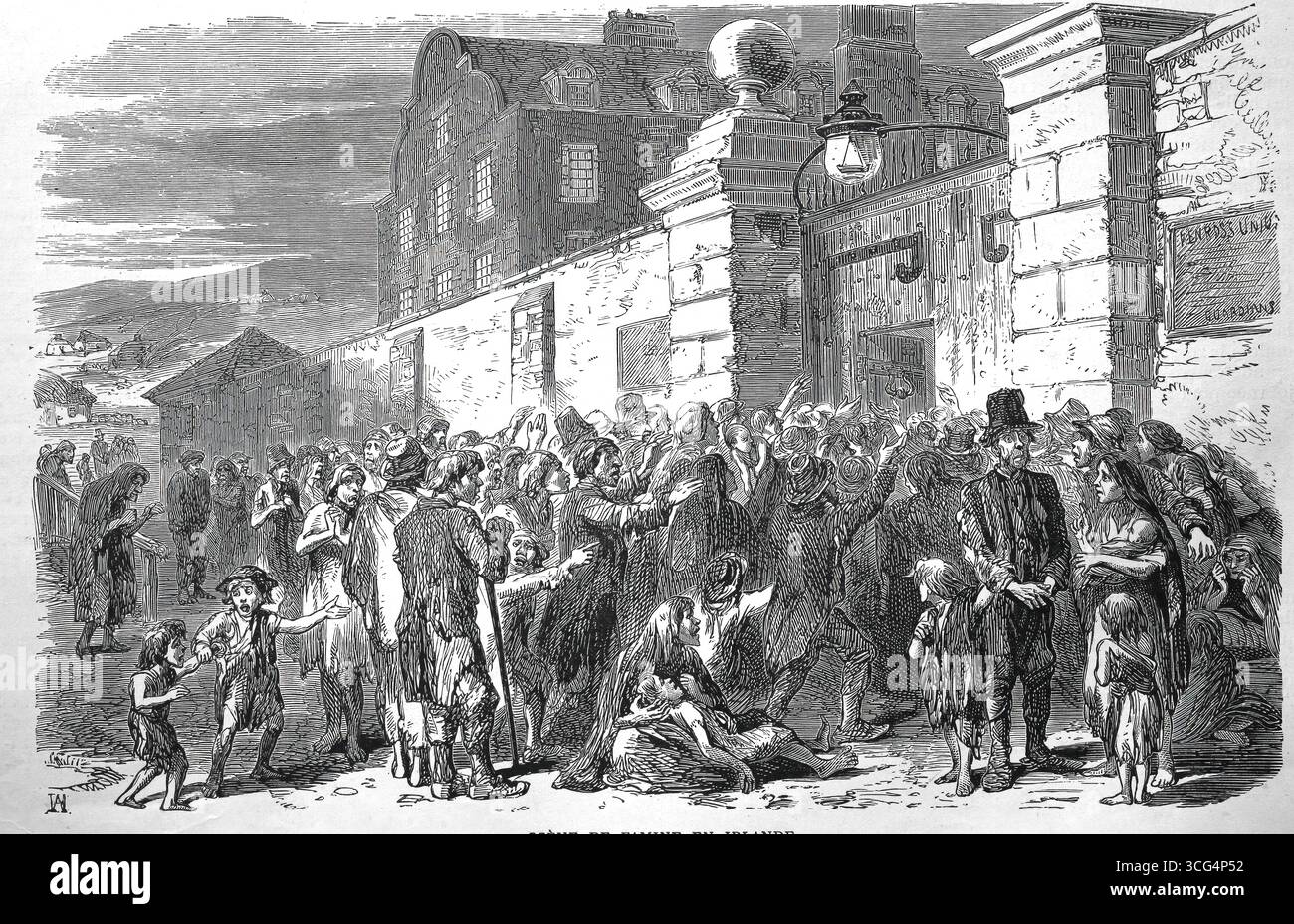 Irish potato famine line drawing hi-res stock photography and images ...