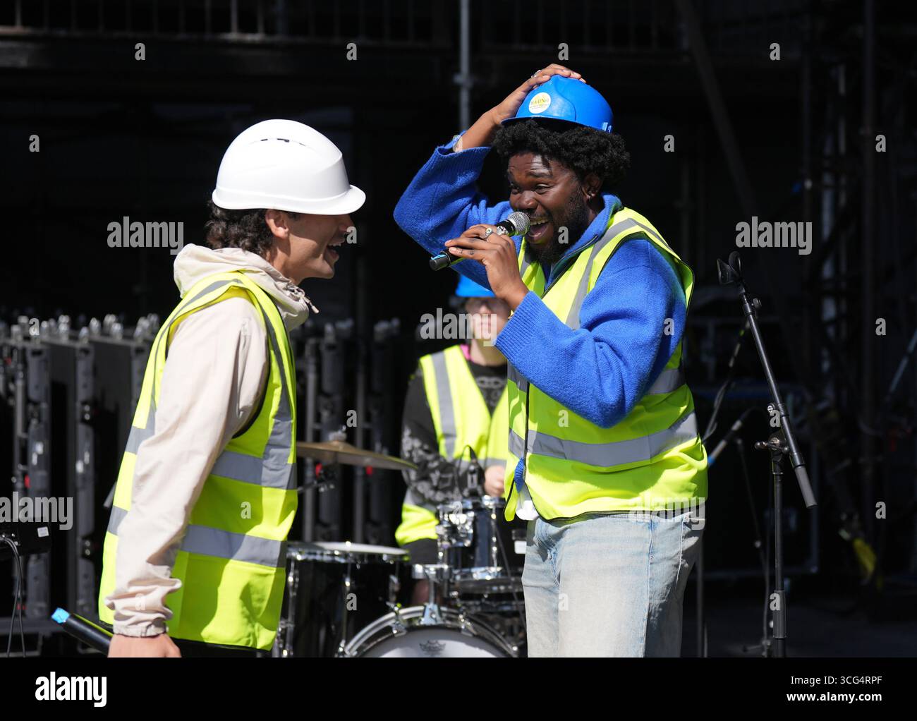 Rappers Khaki Kid and F3miii perform during the Electric Picnic press ...