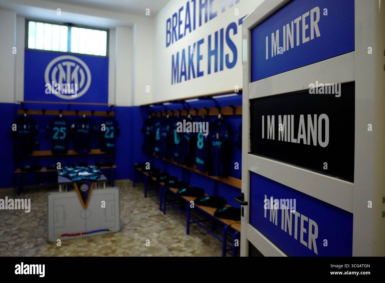 Inter Milan’s dressing room during the Primavera Italian Super Cup ...