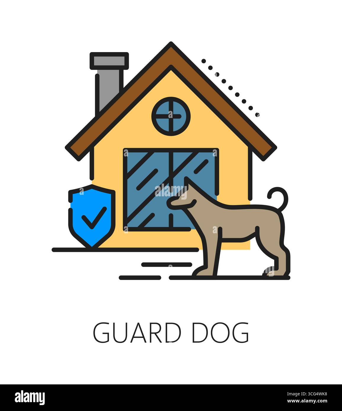 Securing dog Stock Vector Images - Alamy