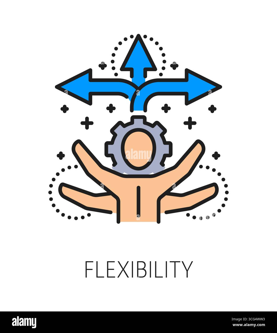 Flexibility work life Stock Vector Images - Alamy