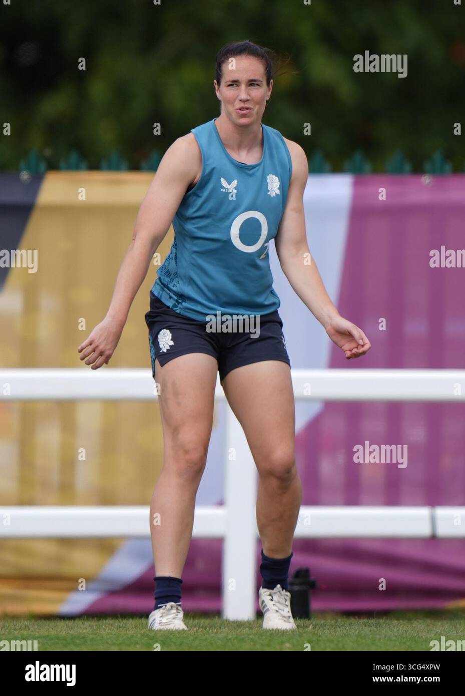 England's Emily Scarratt during a training session at Daventry Rugby ...