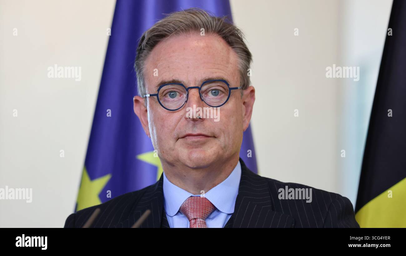 Berlin, Germany, 26th Aug 2025. PPress conference by Federal Chancellor ...