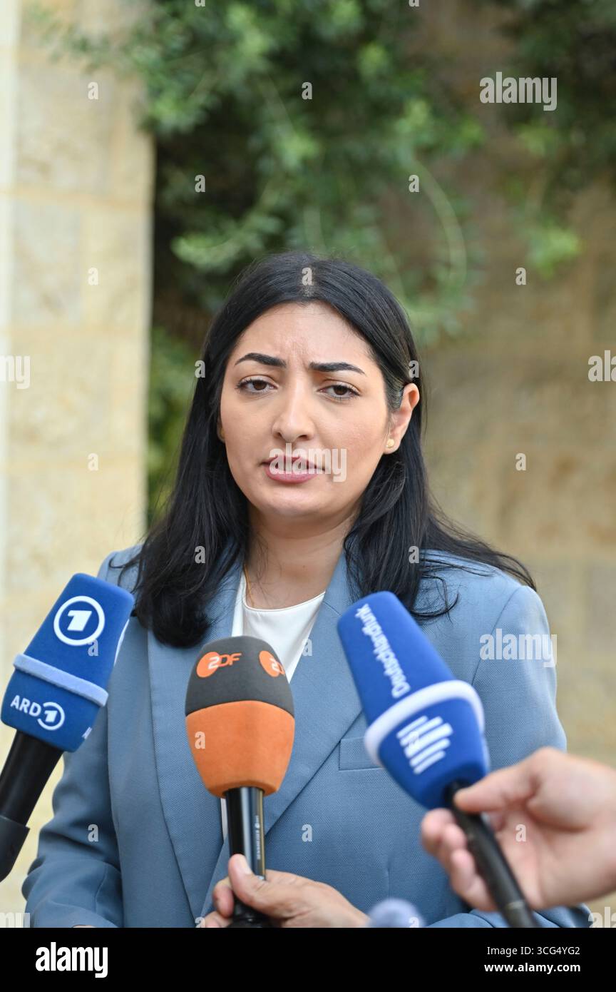 26 August 2025, Palestinian Territories, Ramallah: Reem Alabali Radovan ...