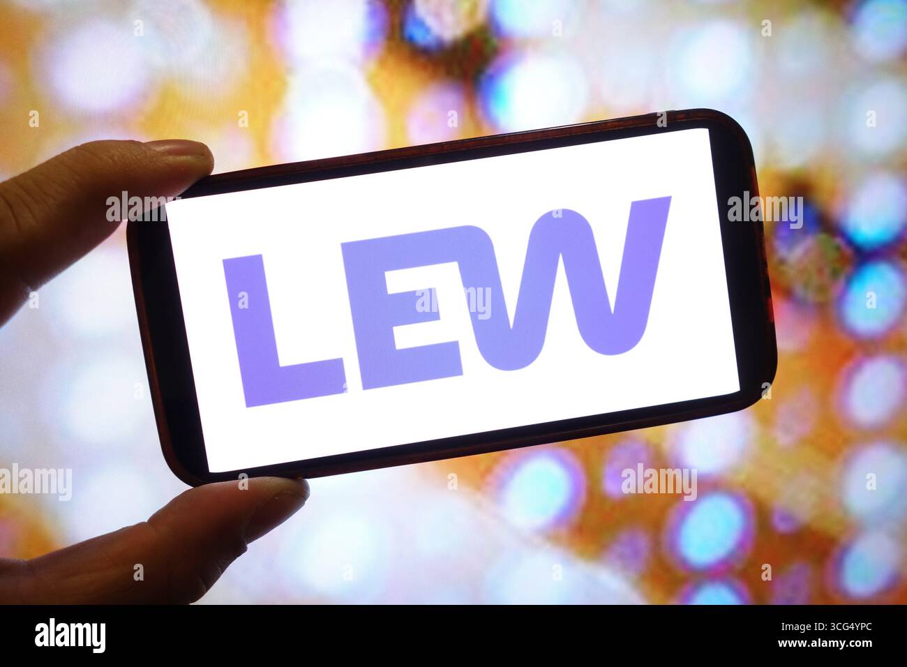 In this photo illustration, a LEW (Lechwerke) company logo is seen ...