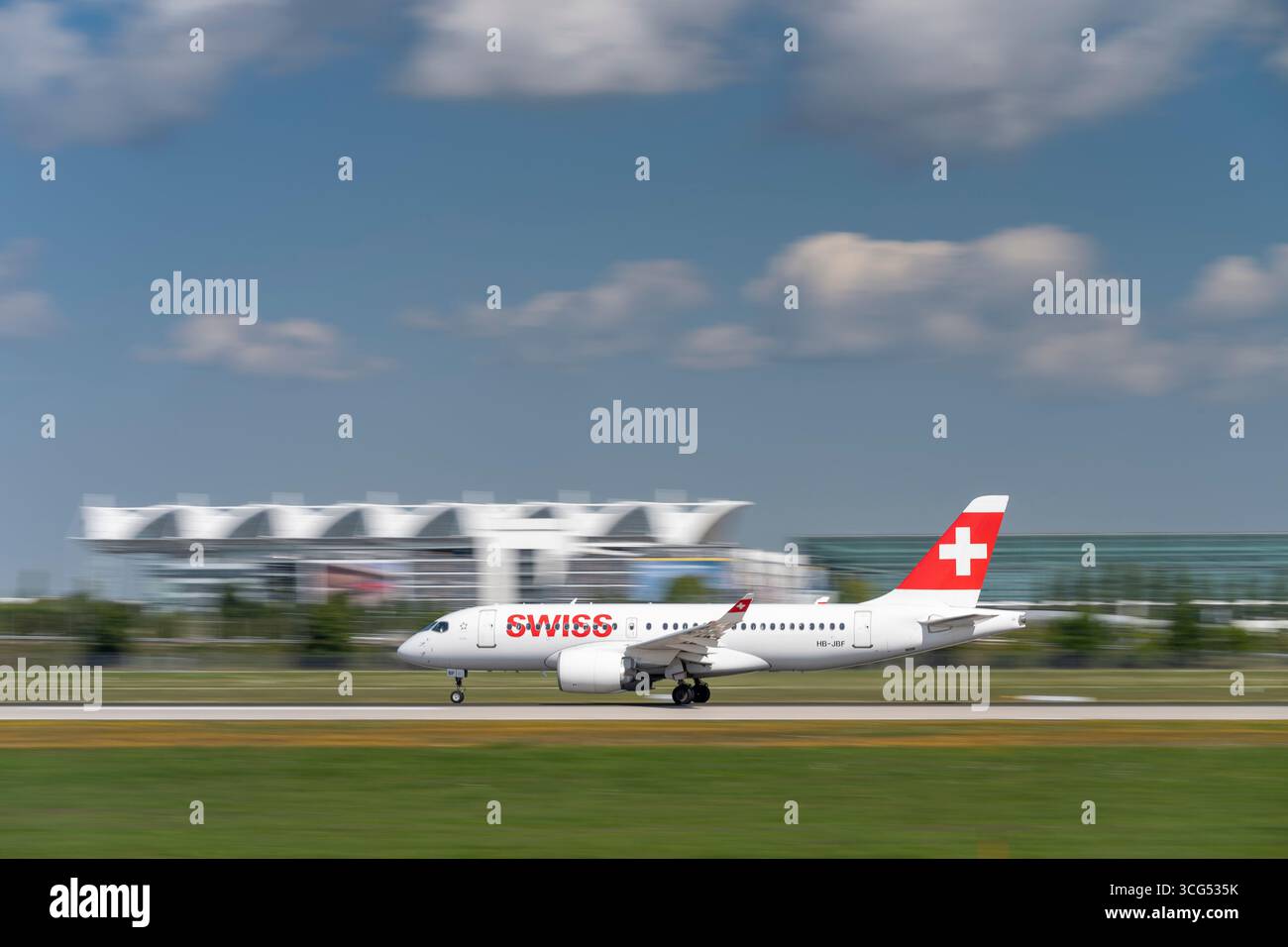 Swiss Bombardier A220-100 With The aircraft Registration HB-JBF takes ...