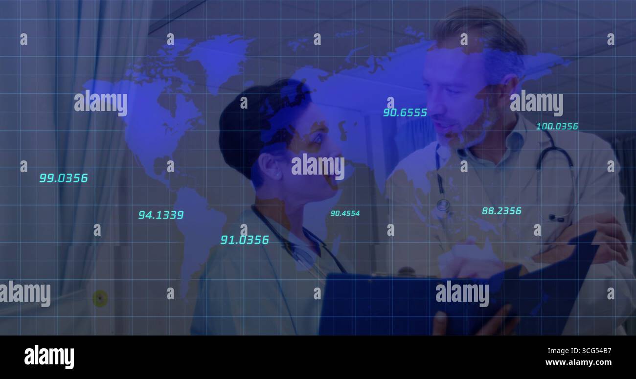 Reviewing digital map overlay hi-res stock photography and images - Alamy