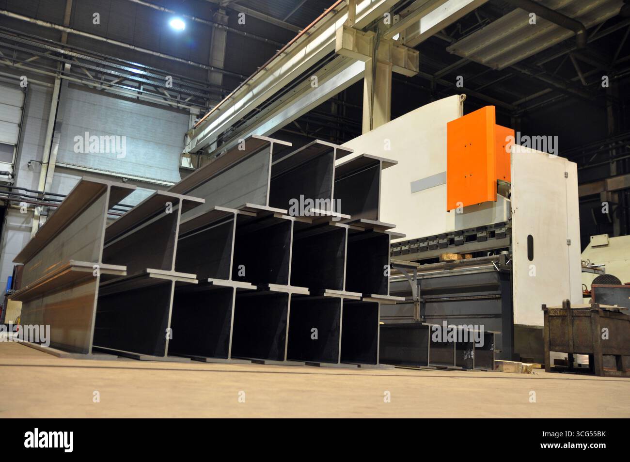 Manufacturing of a welded I-beam on an automatic welding line. Products ...