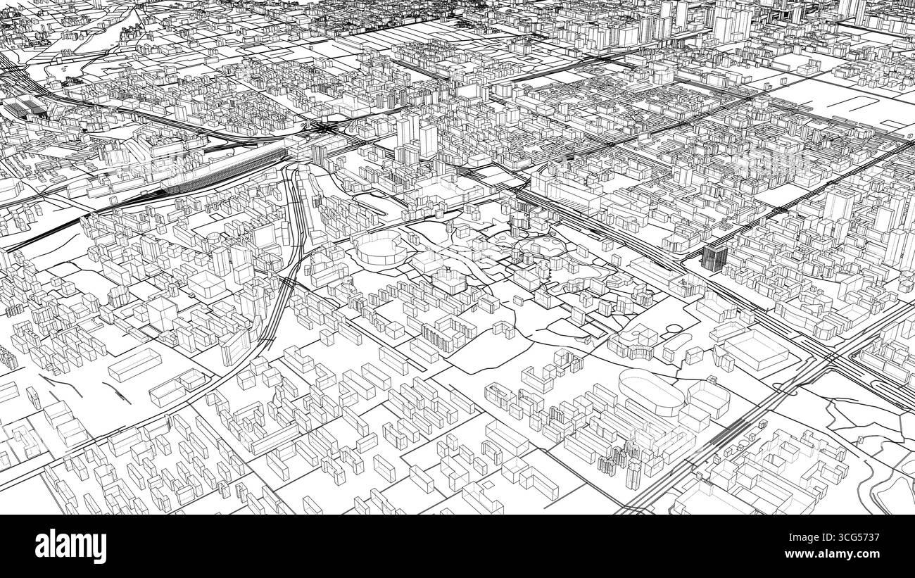 Mapping urban development Black and White Stock Photos & Images - Alamy