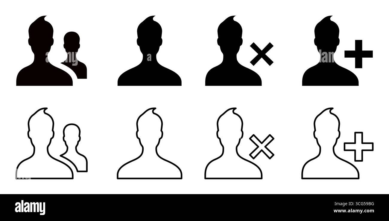 User icon set. Vector illustration Stock Vector Image & Art - Alamy