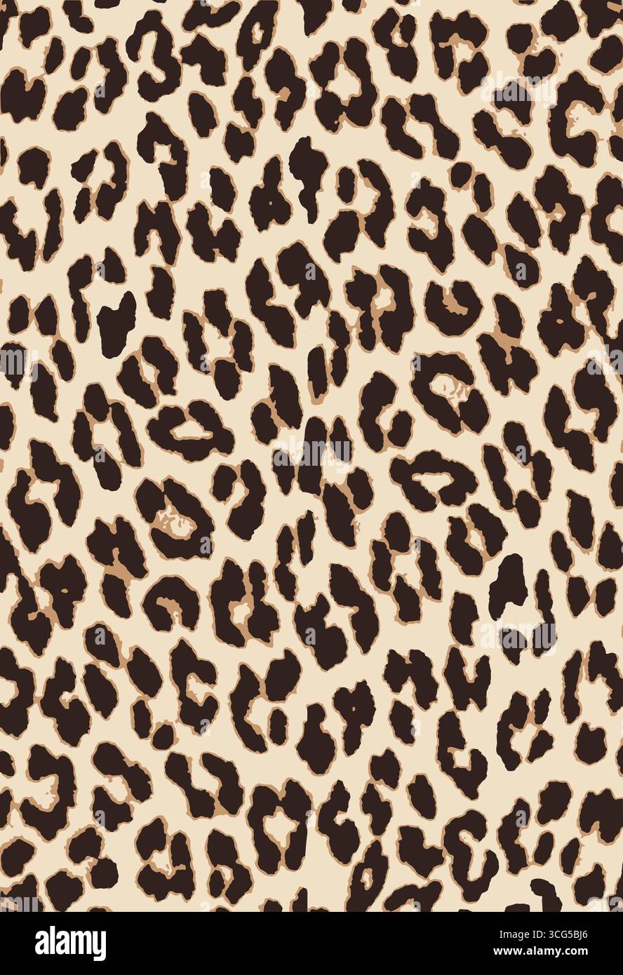 Leopard print. Vector seamless pattern. Animal skin background with ...