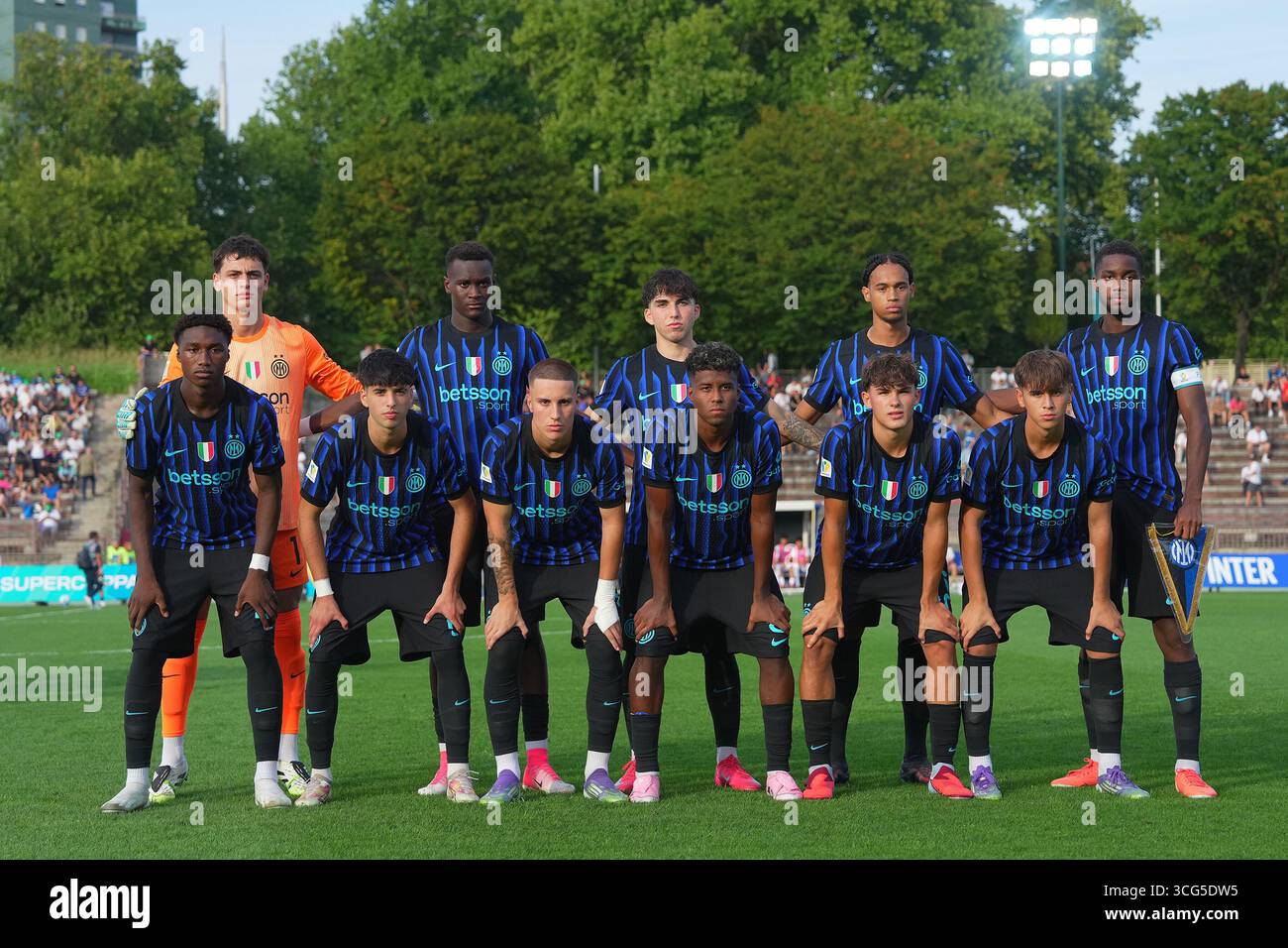 Inter's start eleven during the Primavera Italian Super Cup final 2025 ...