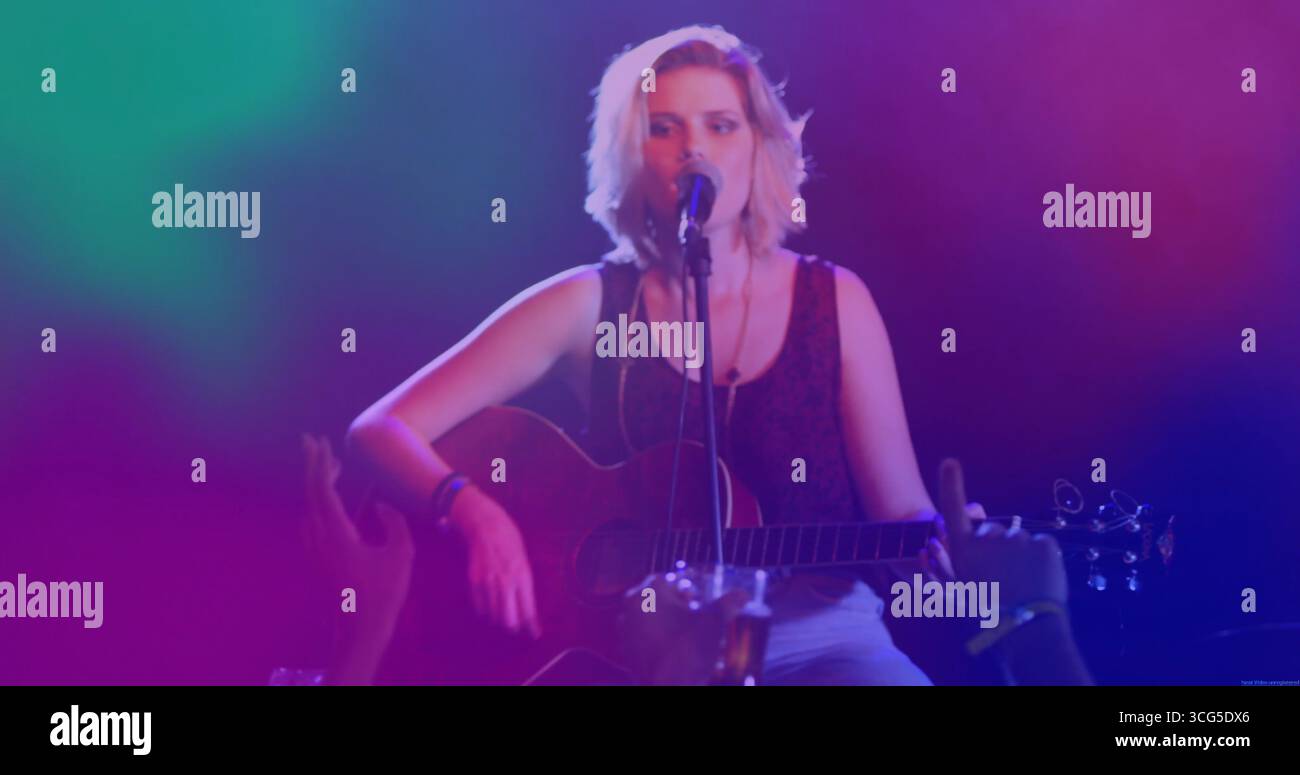 Singing teenage female musician hi-res stock photography and images - Alamy