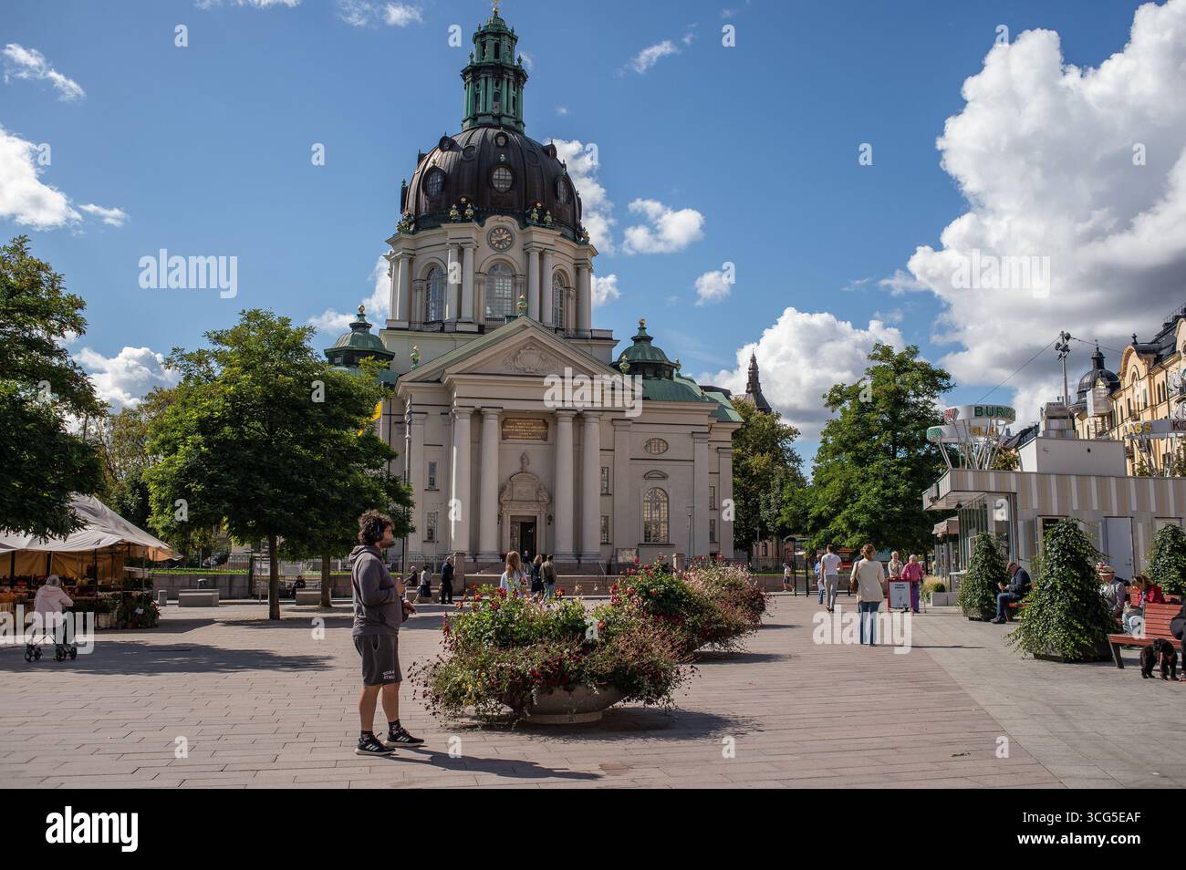 View of the Gustav Vasa Church, a Lutheran church, built in 1906, in ...
