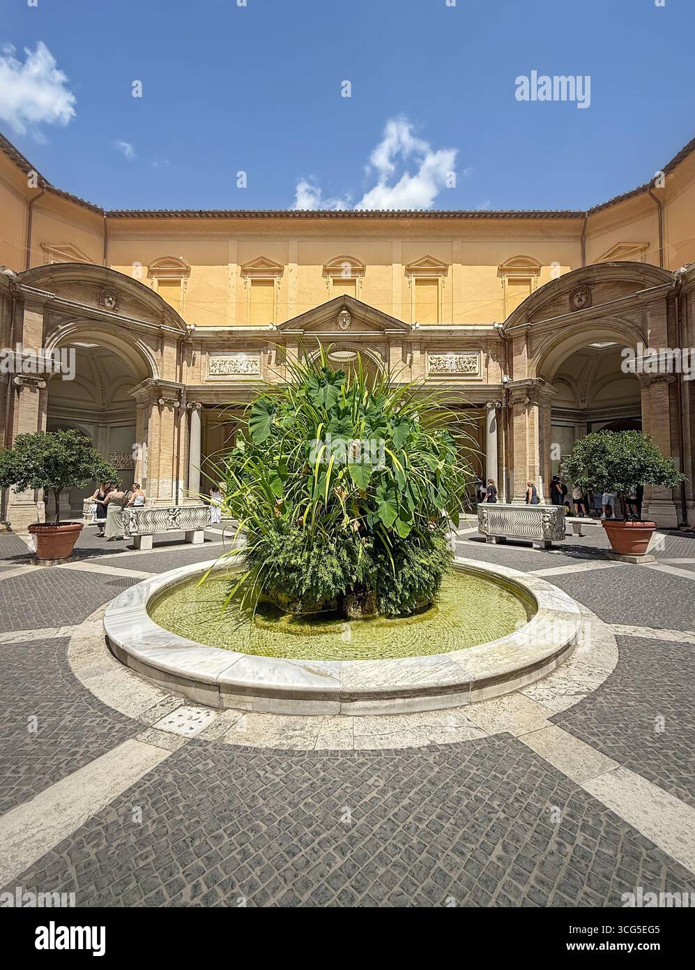 Vatican City, ROME, ITALY - AUGUST 02, 2025 The Octagonal Court ...