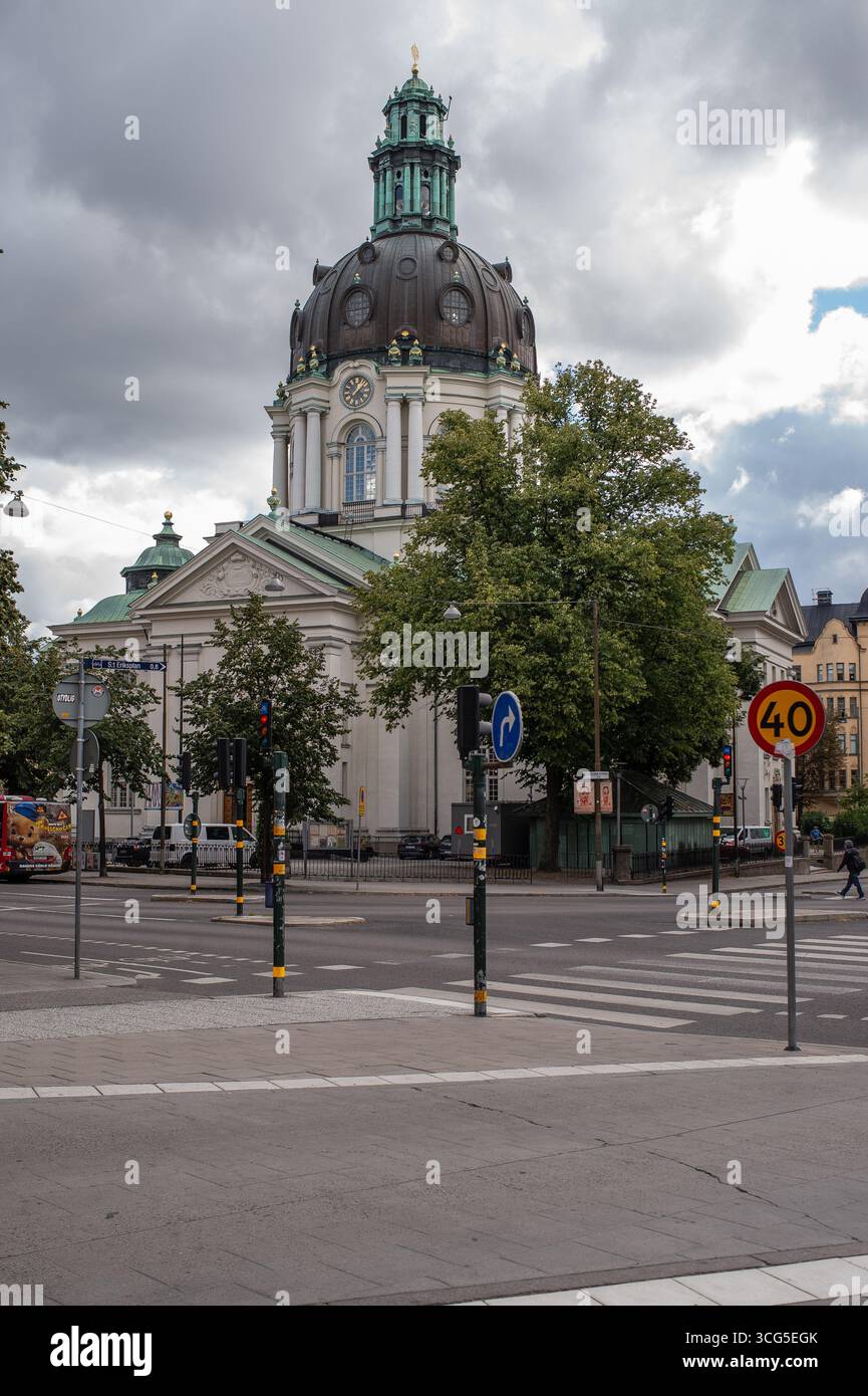 View of the Gustav Vasa Church, a Lutheran church, built in 1906, in ...