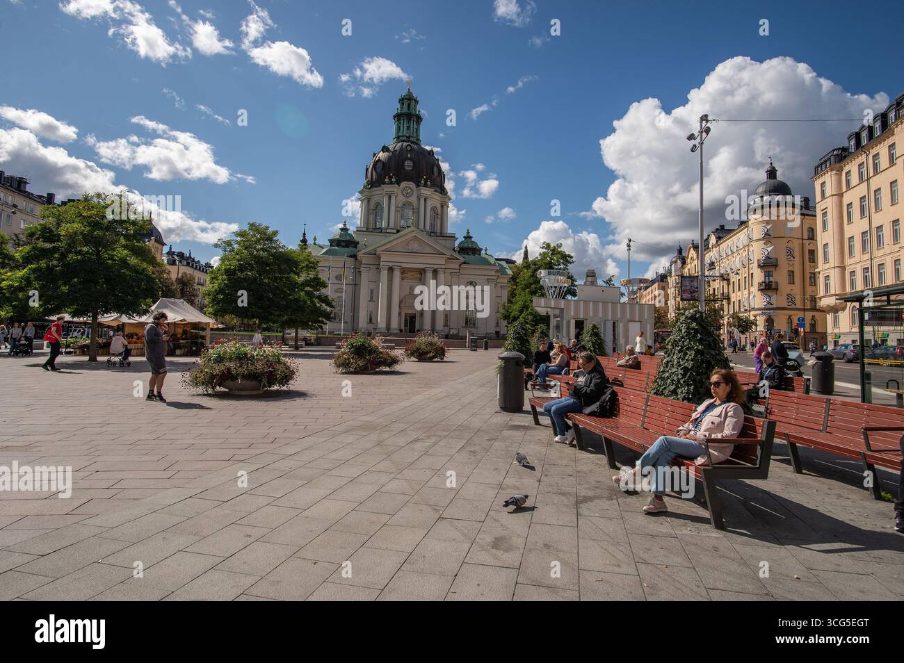 View of the Gustav Vasa Church, a Lutheran church, built in 1906, in ...