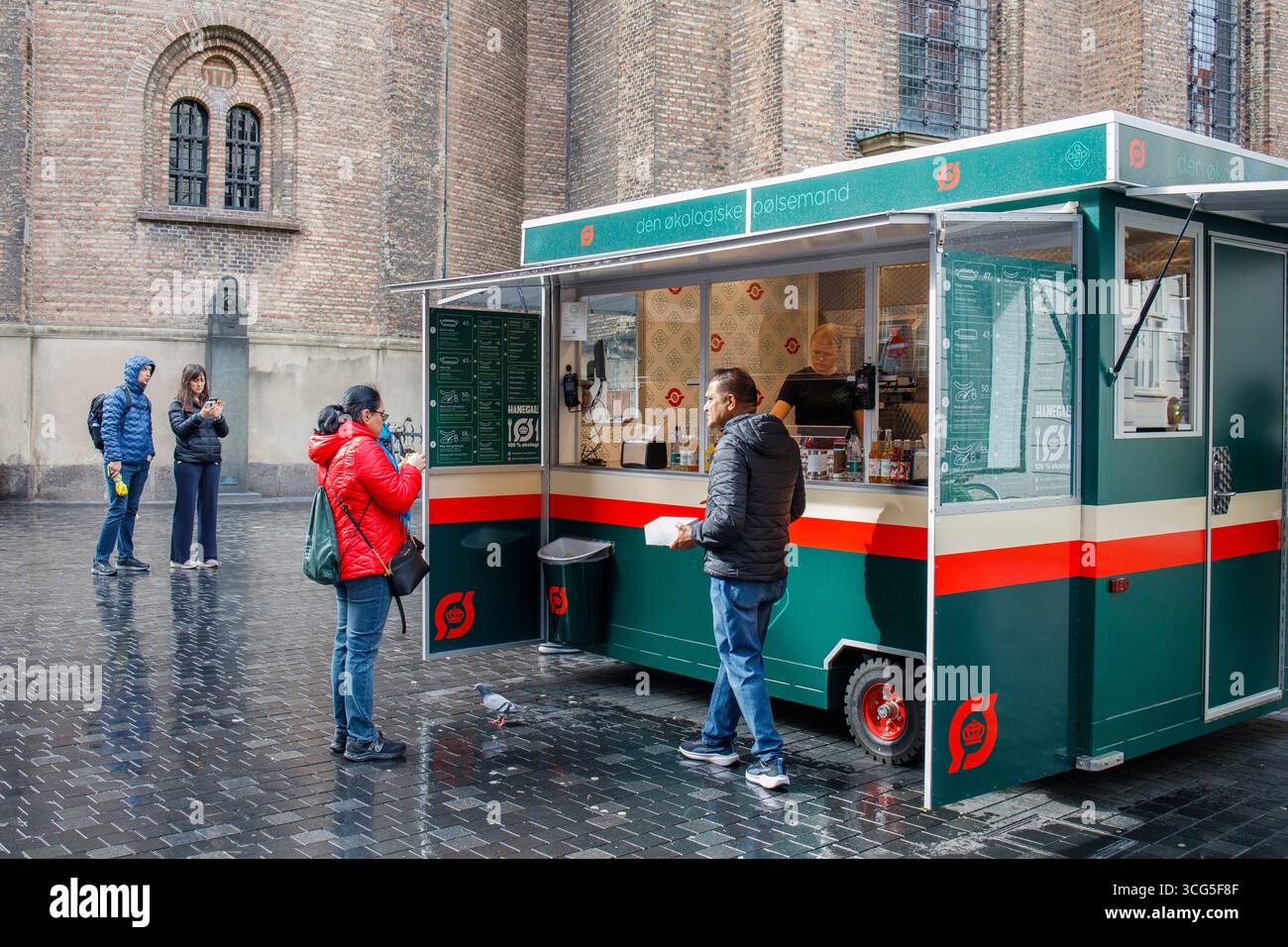 Food truck with traditional danish hot dogs in Copenhagen, Denmark ...