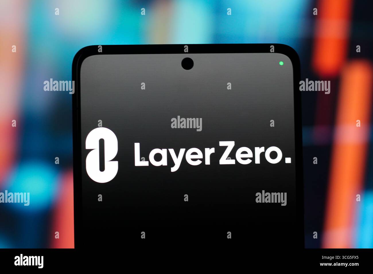 In this photo illustration, the LayerZero (Layer Zero) logo is seen ...