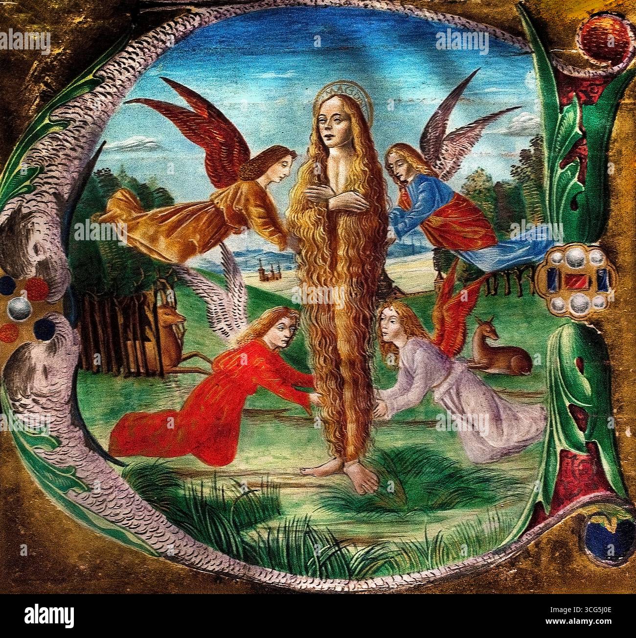 (St. Mary Magdalen - St. Mary Magdalene surrounded by angels by Maestro ...