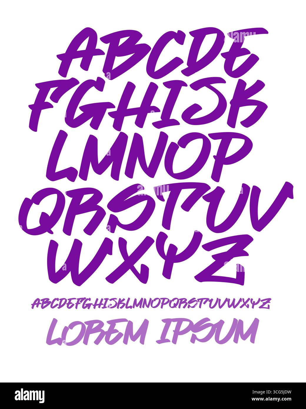 Hand written typography typeface Stock Vector Images - Alamy