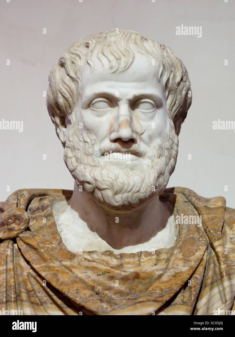 Bust of Aristotle. Marble, Roman copy after a Greek bronze original by ...