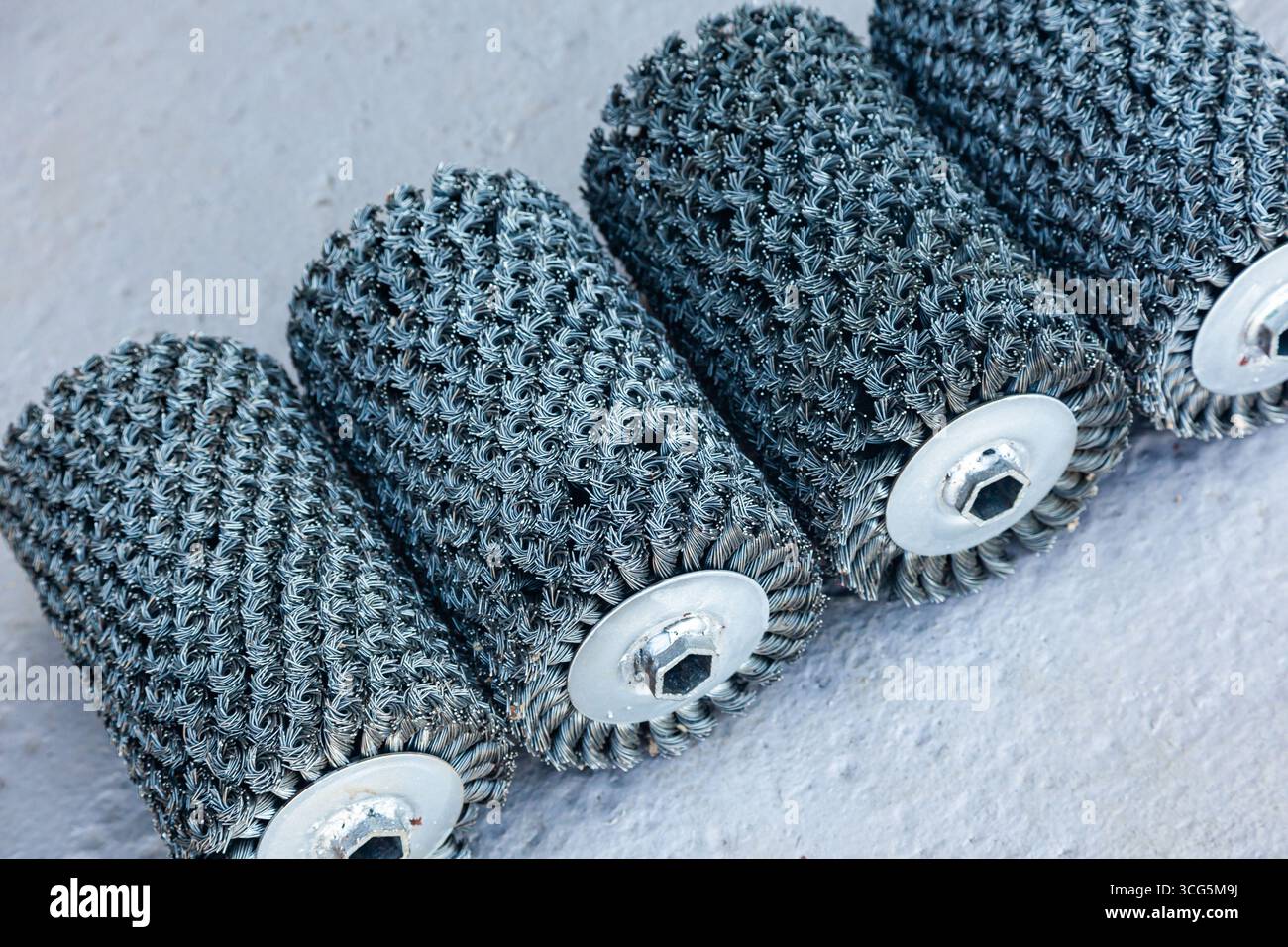 Steel brushes of circular type in the form of cylinders, for cleaning ...