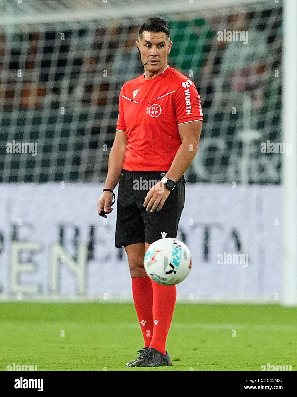 Spanish referee Miguel Angel Ortiz Arias during La Liga match. August ...