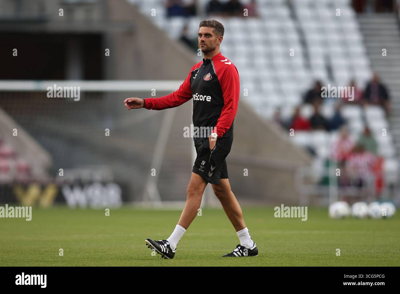 Sunderland Coach Luciano Vulcano during the Carabao Cup match between ...