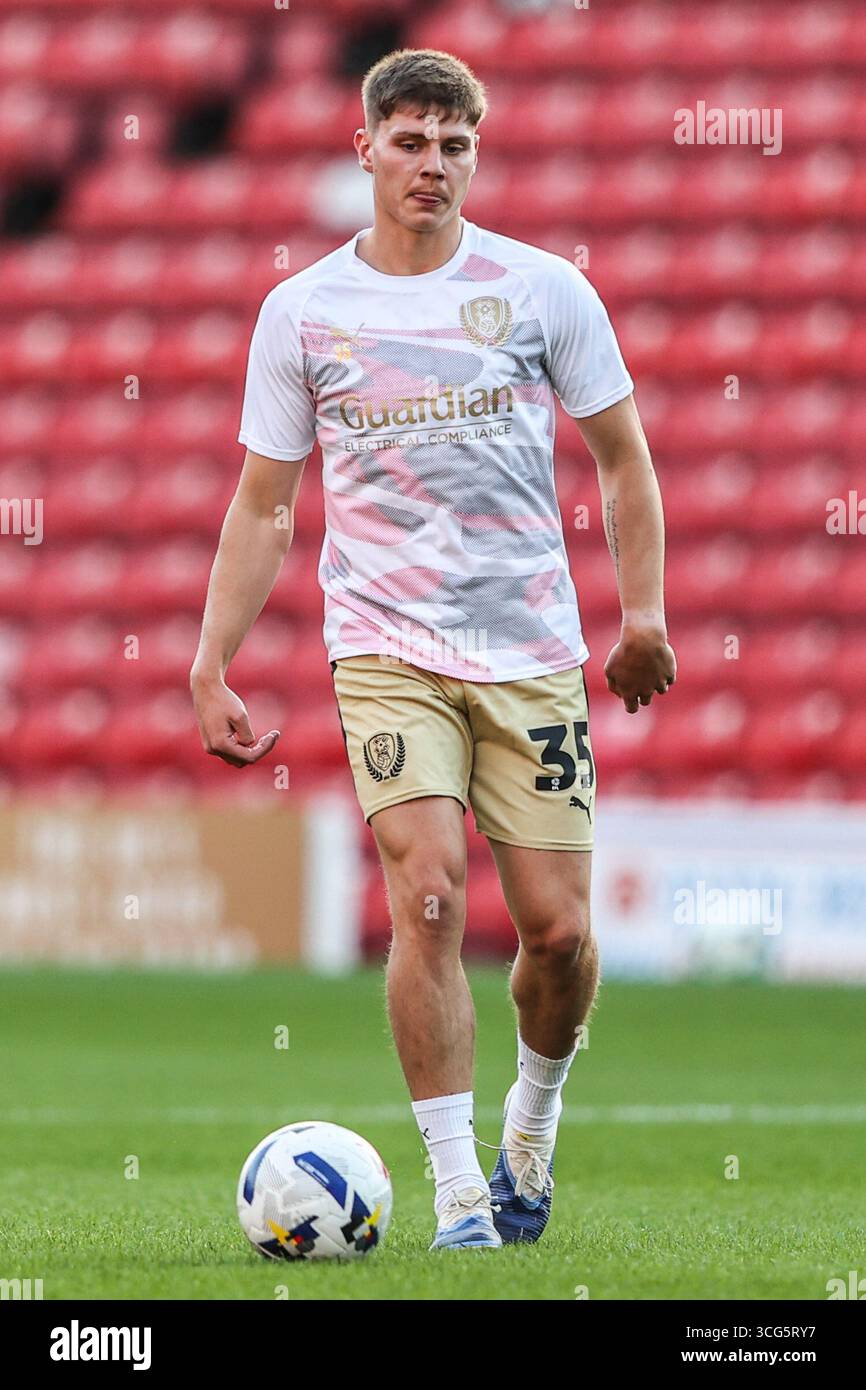Ciaran McGuckin of Rotherham United in the pregame warmup session during the Carabao Cup match ...