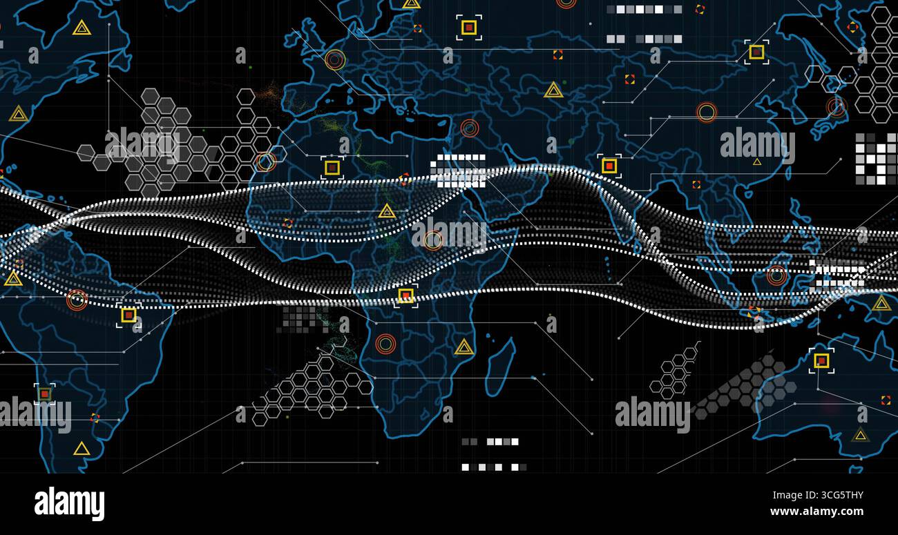 Displaying map overlay pulsing hi-res stock photography and images - Alamy