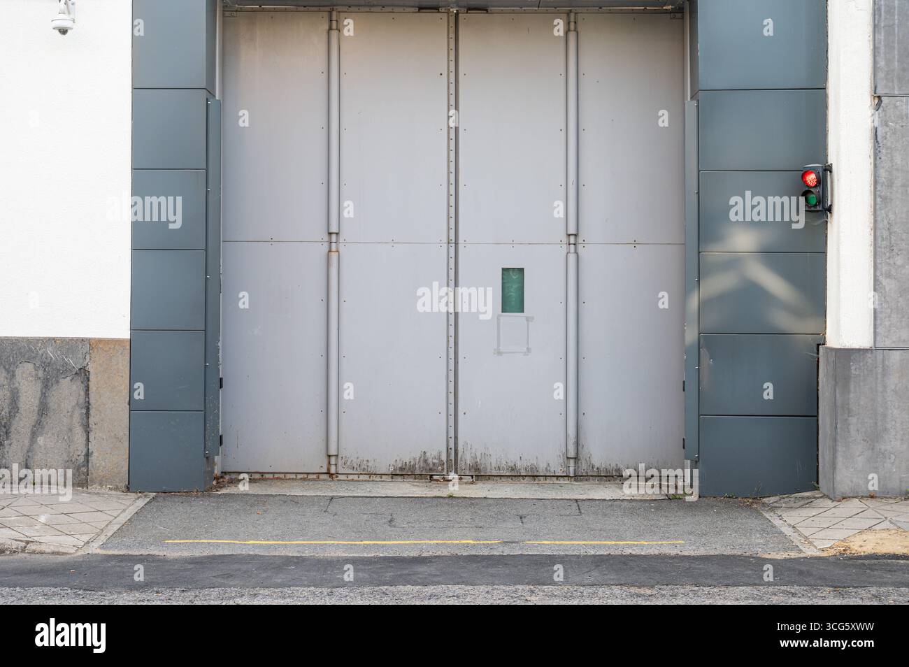 Entrance of the prison of Arlon, Province de Luxembourg, Belgium 13 Aug ...
