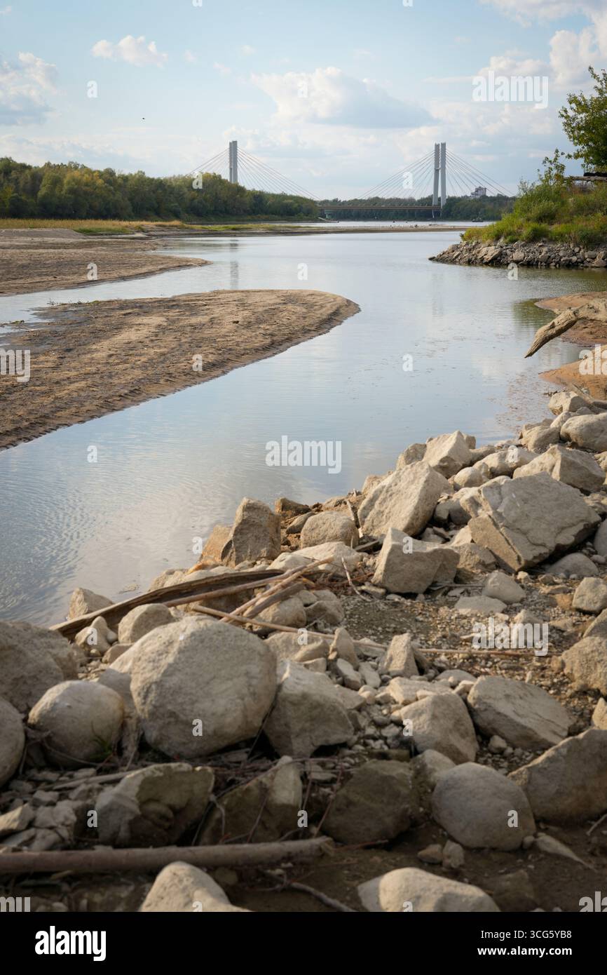 The Vistula river is seen in Warsaw, Poland on 26 August, 2025. Poland ...