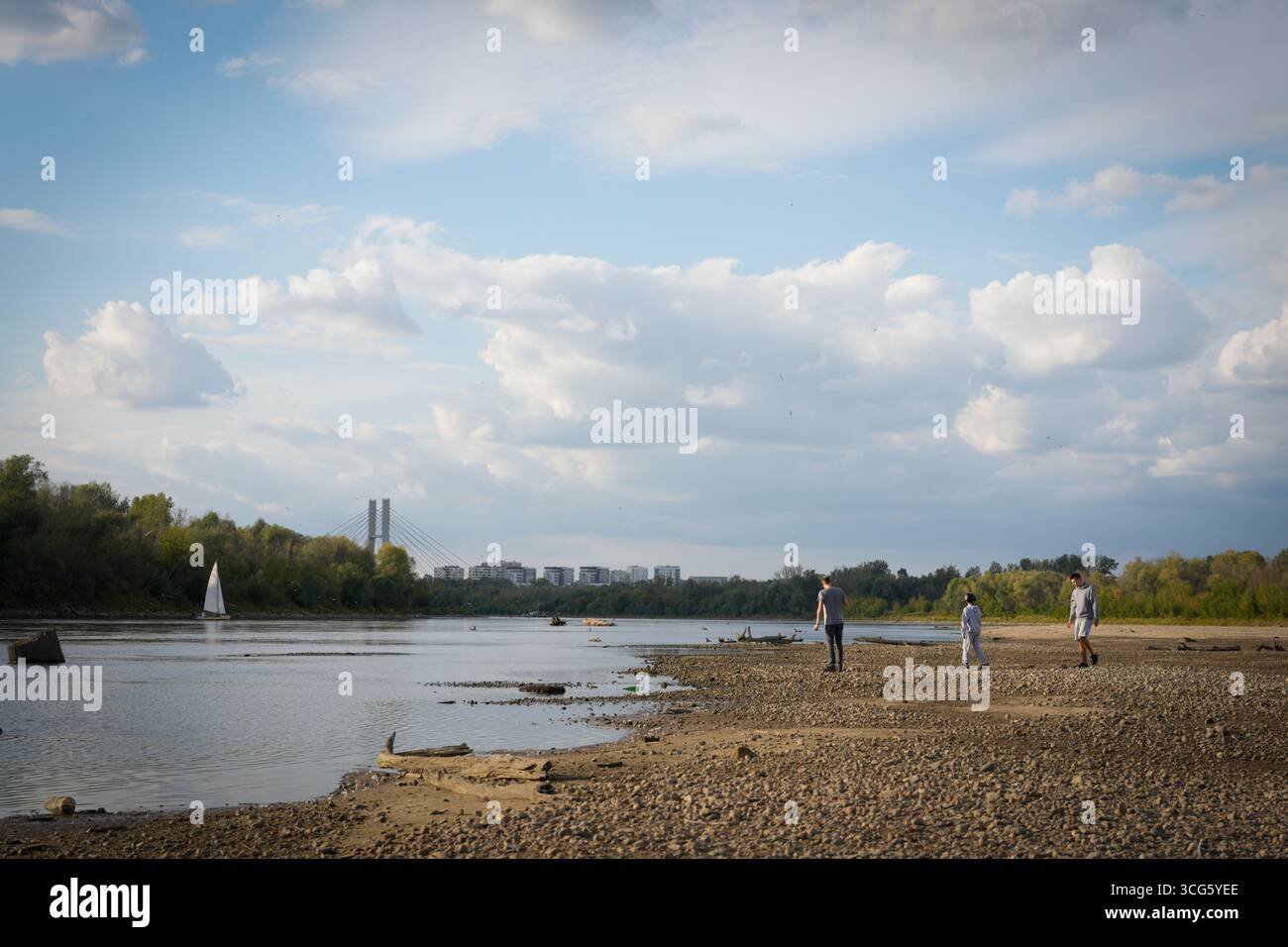 The Vistula river is seen in Warsaw, Poland on 26 August, 2025. Poland ...