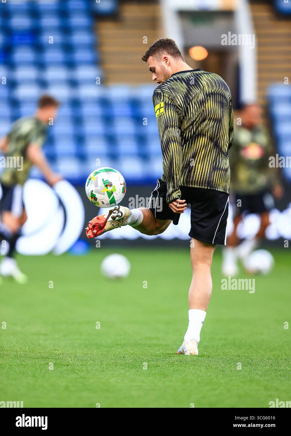 Gabriel Gudmundsson of Leeds United in the pregame warmup session during the Carabao Cup match ...