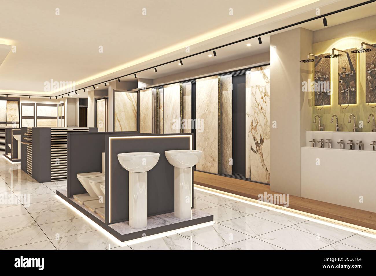 Modern Interior Tiles Brand shop Design Stock Photo - Alamy