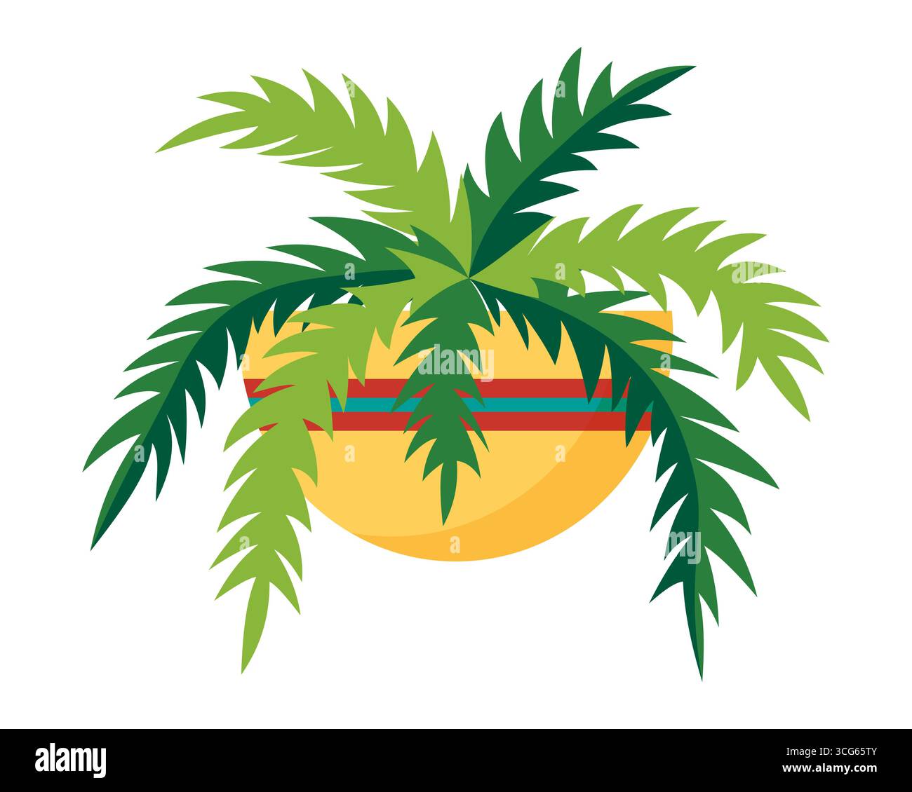 Houseplant in pot yellow Stock Vector Images - Alamy