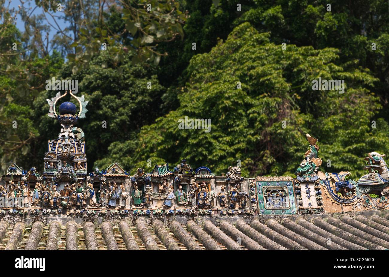 Tai O, Hong Kong; part of the main ridge of the Tai O Kwan Tai Old ...