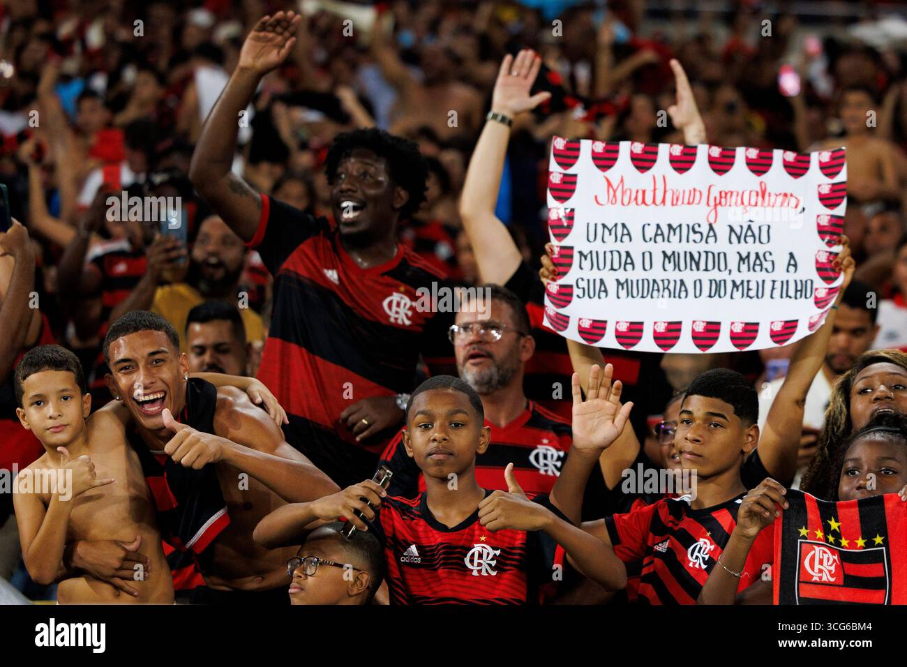 Rio de Janeiro, Brazil - August 23: Flamengo supporters celebrate their ...