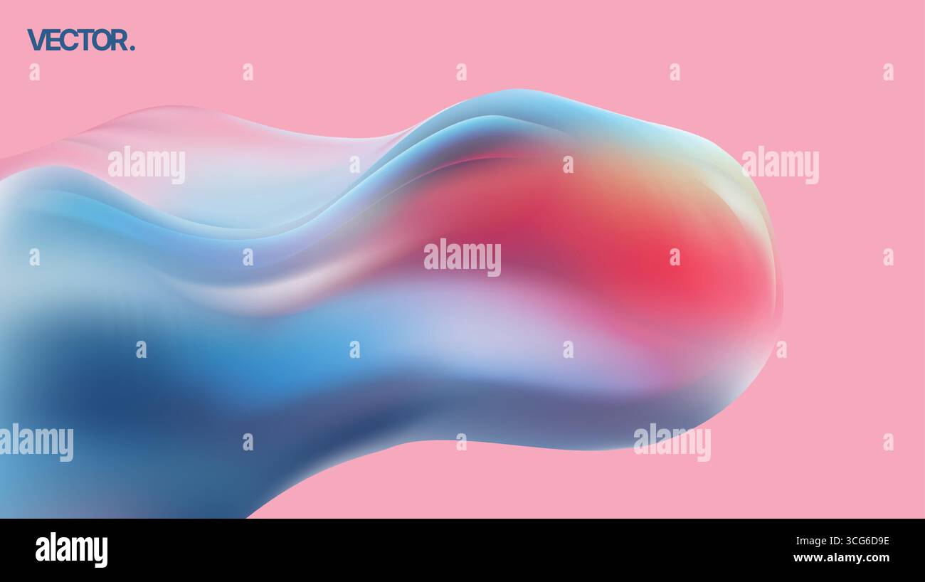 An Abstract Flowing Shape Featuring Soft and Subtle Colors That ...