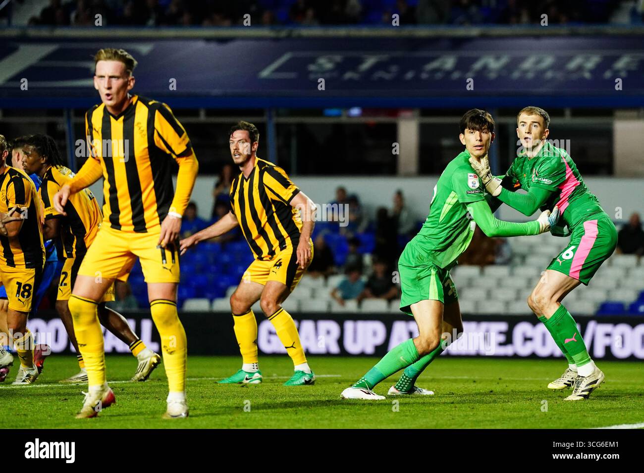 Birmingham City goalkeeper James Beadle stands by Port Vale goalkeeper ...