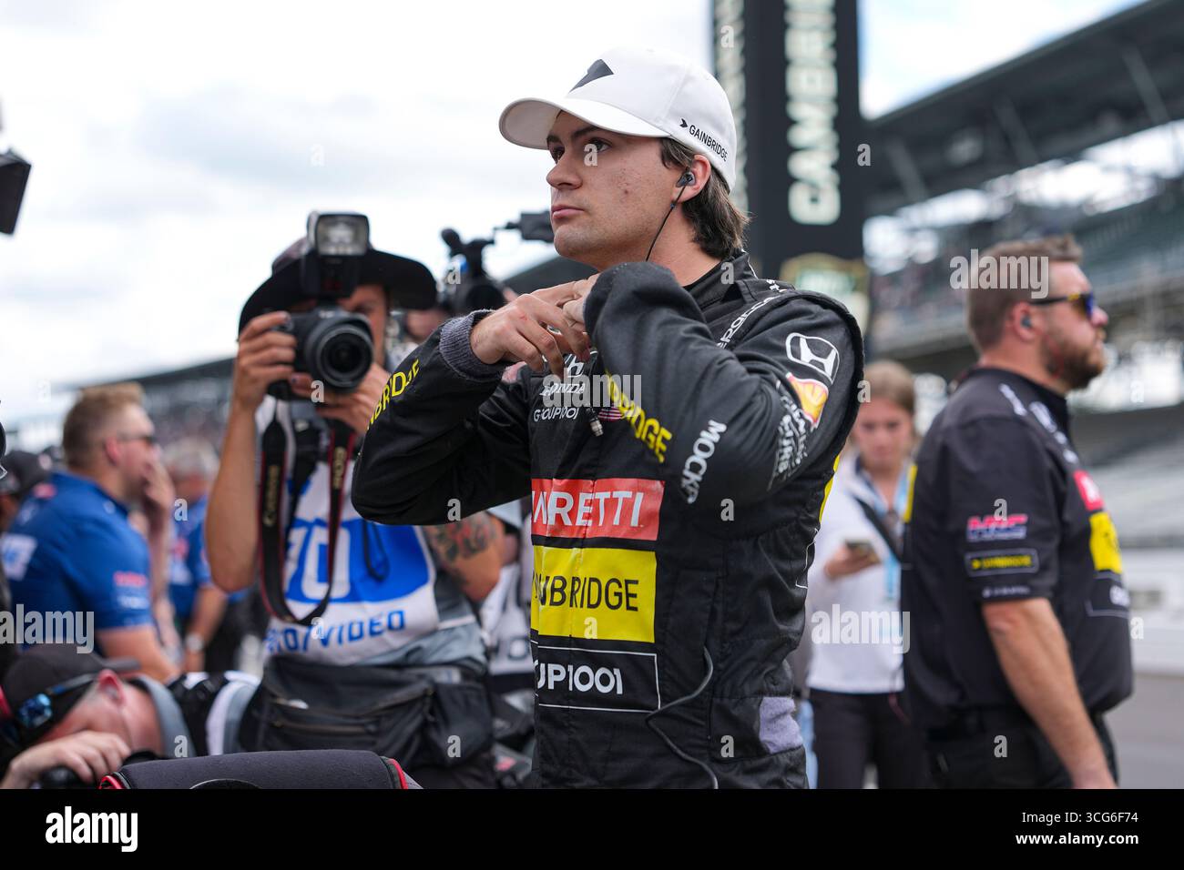 FILE - Colton Herta prepares to drive during qualifications for the ...